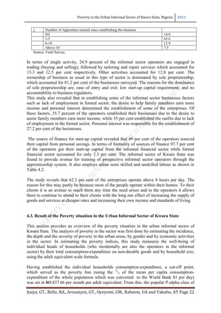 Poverty in the informal sector of kwara state nigeria | PDF