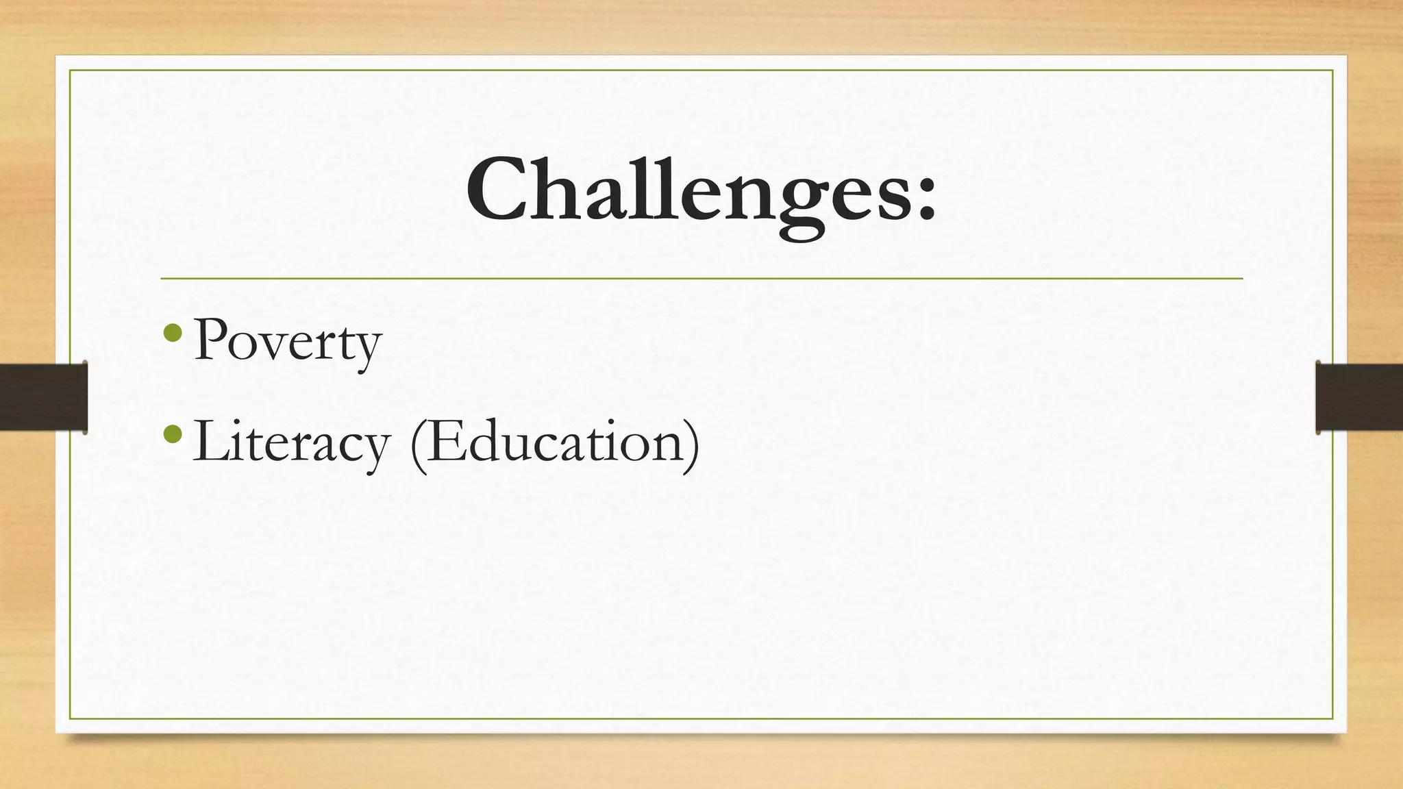 Poverty & literacy | PPT