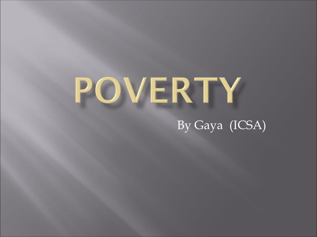 Poverty power point | PPT