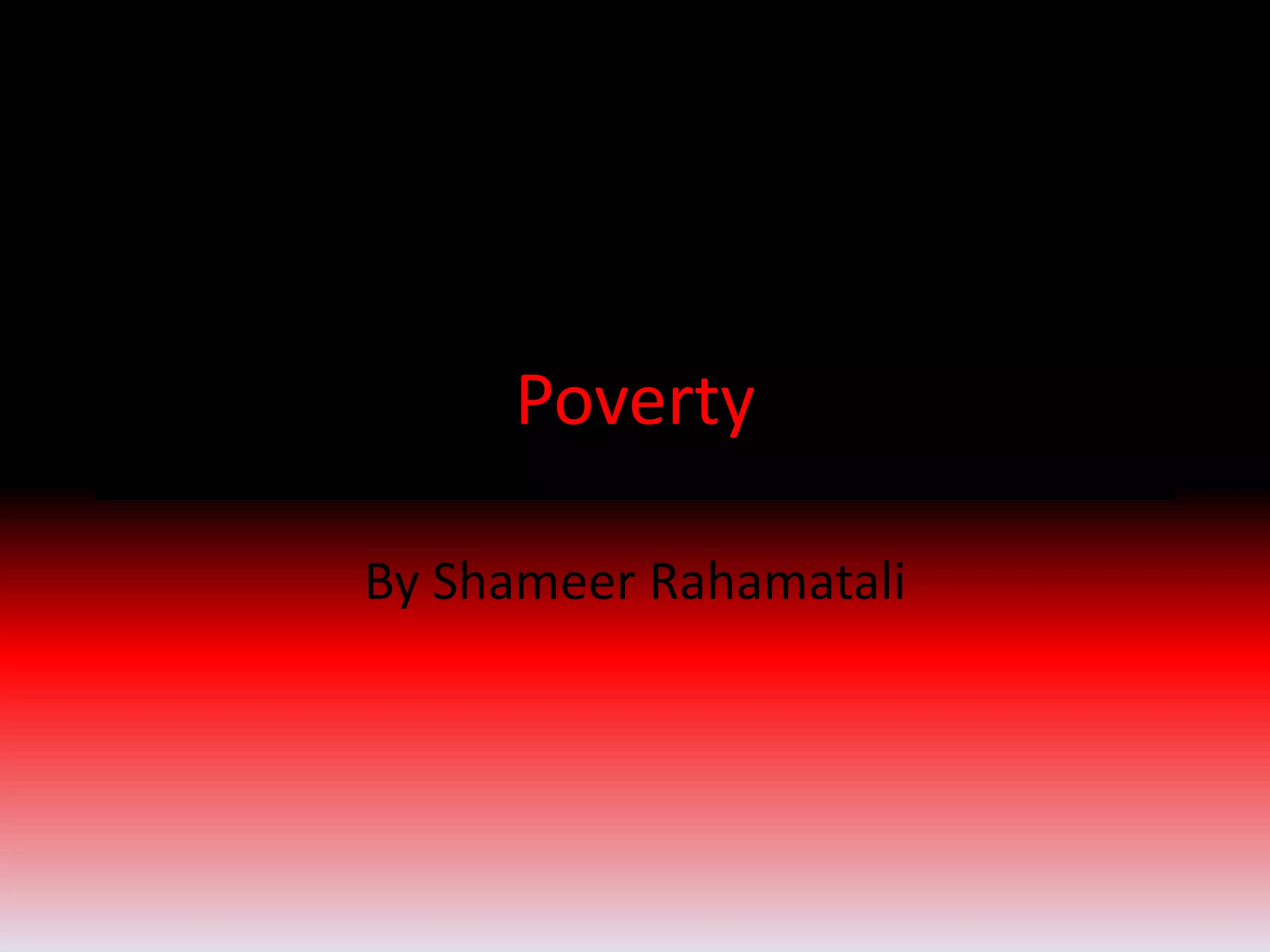 Poverty PowerPoint | PPTX