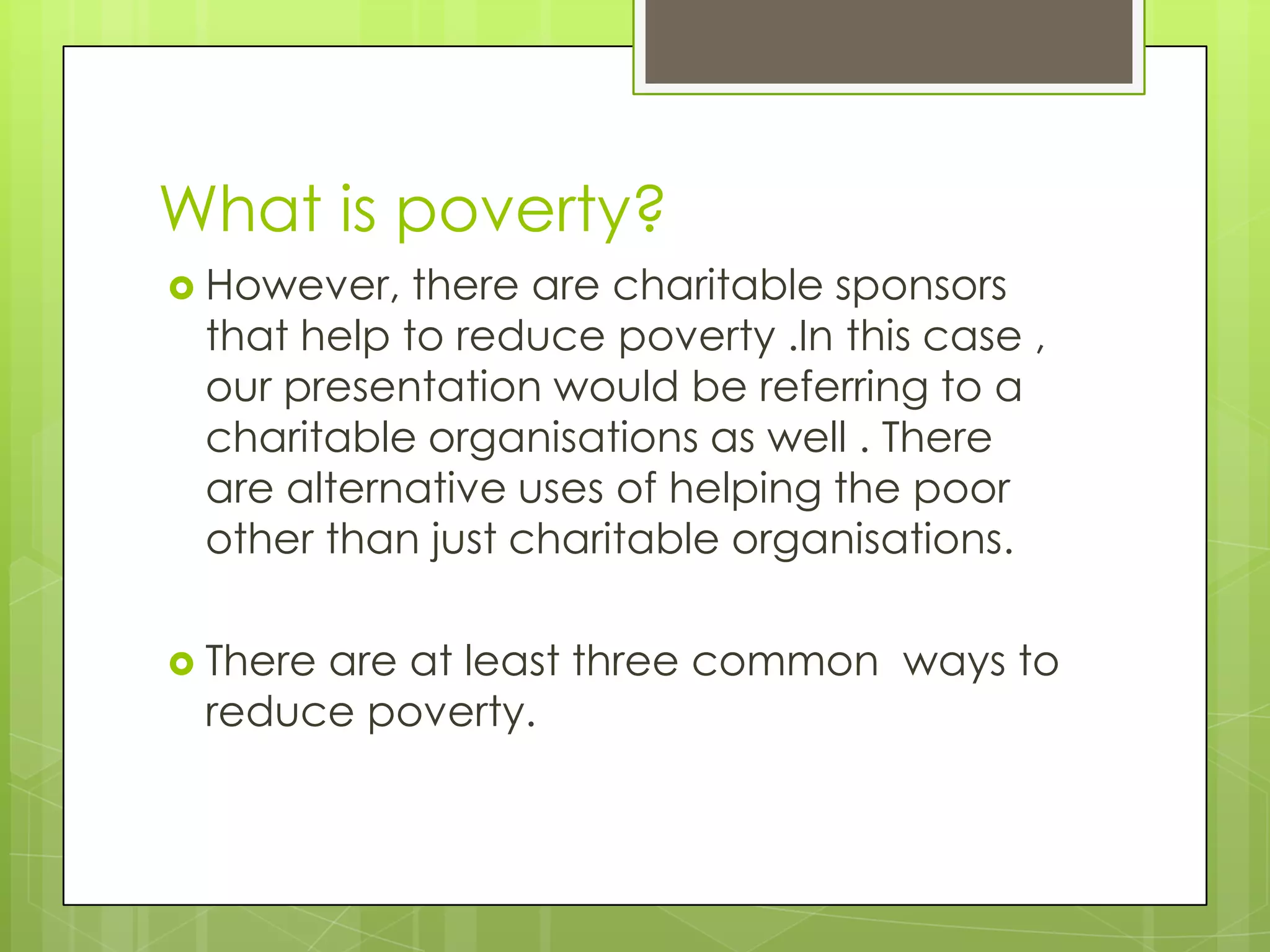 Poverty ppt | PPT