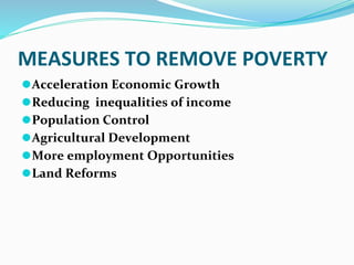 Measures To Remove Poverty