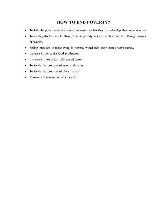 Poverty project | DOCX | Debated Sensitive Social Issues | Sensitive Topics