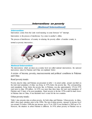 Poverty Full Topic with different examples, interventions and ways to ...