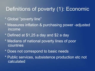 Global poverty: definitions and developments | PPTX