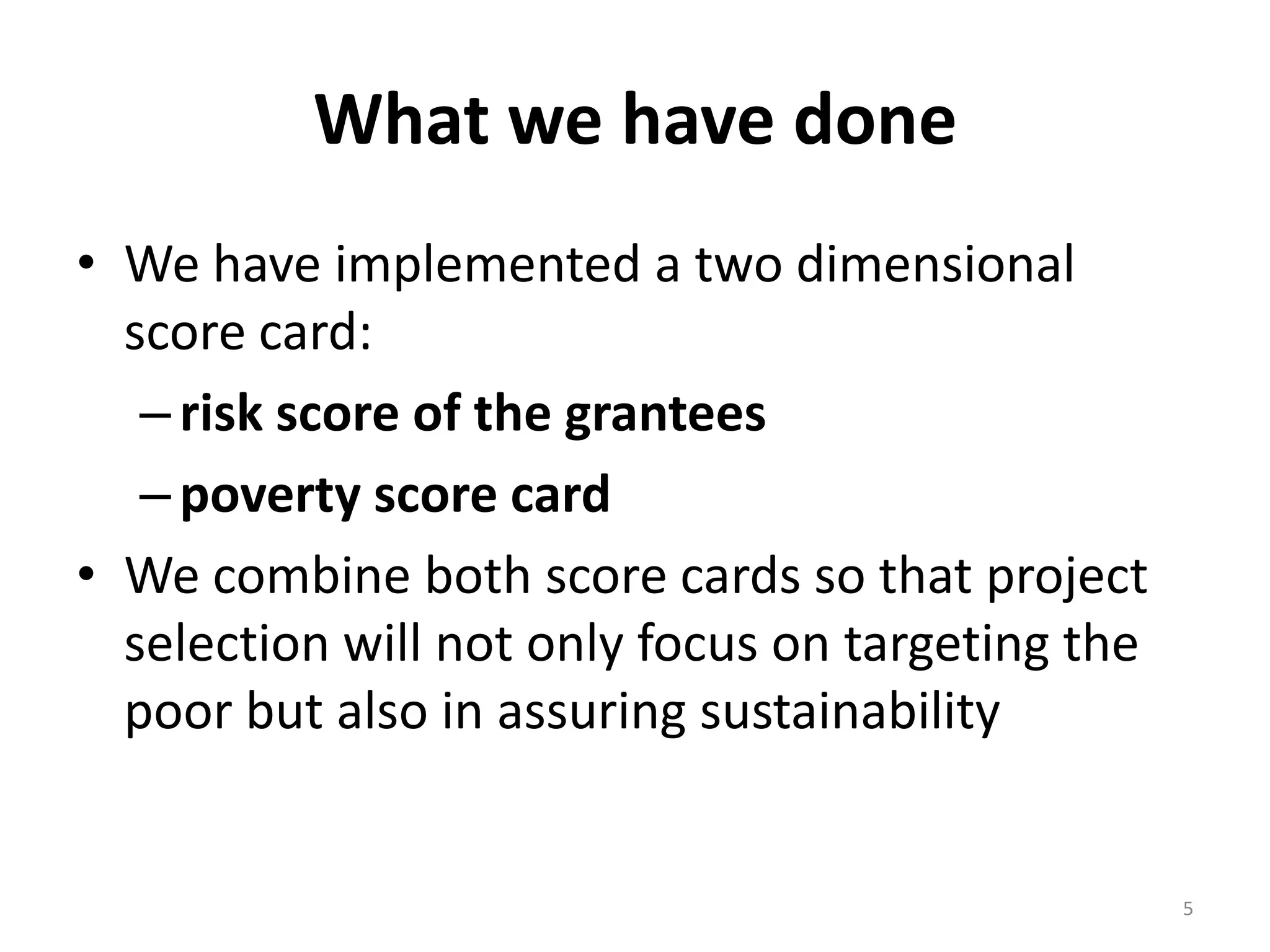 IFPRI's Poverty Scorecard | PPTX
