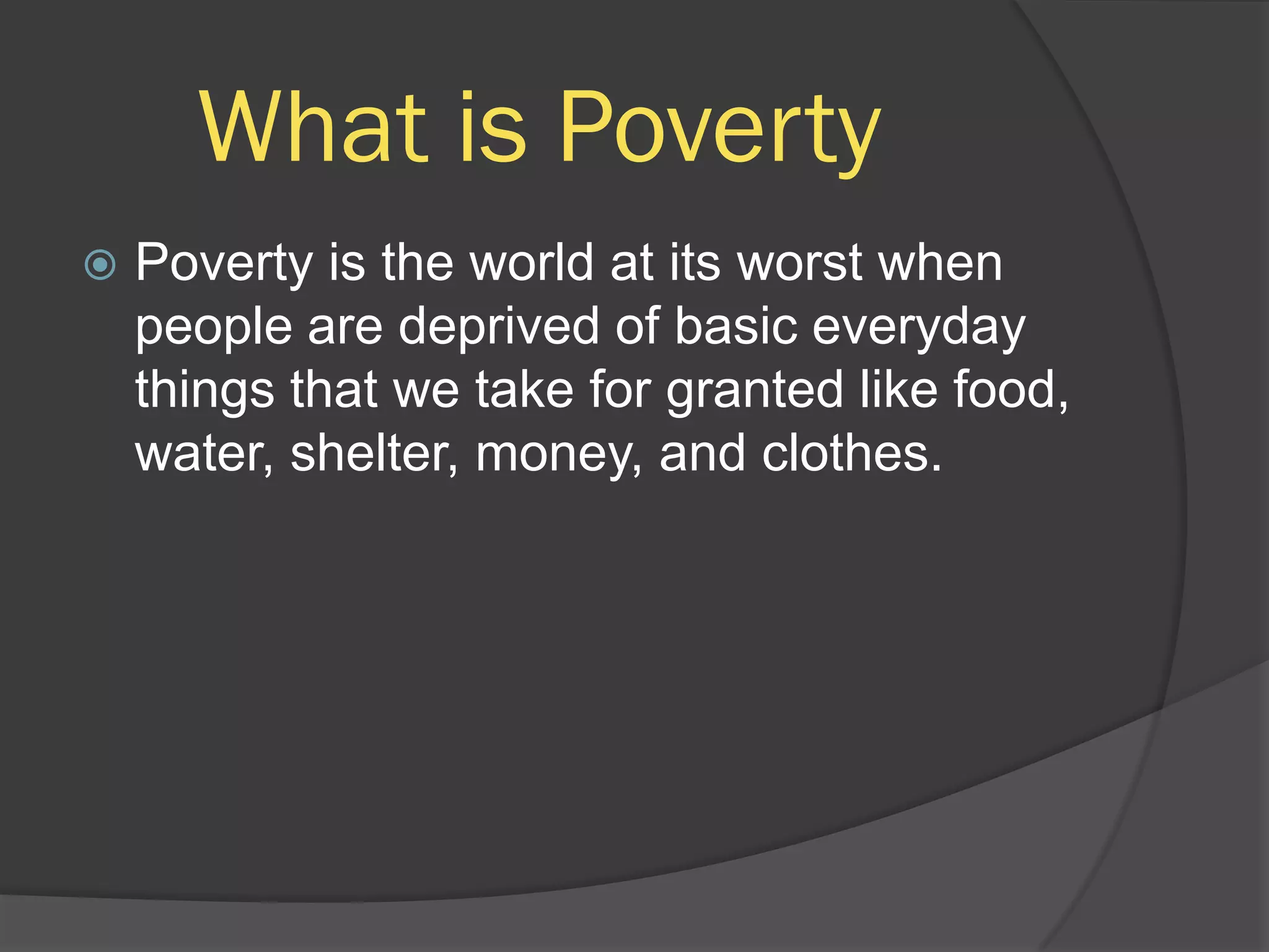 Poverty slideshow | PPTX