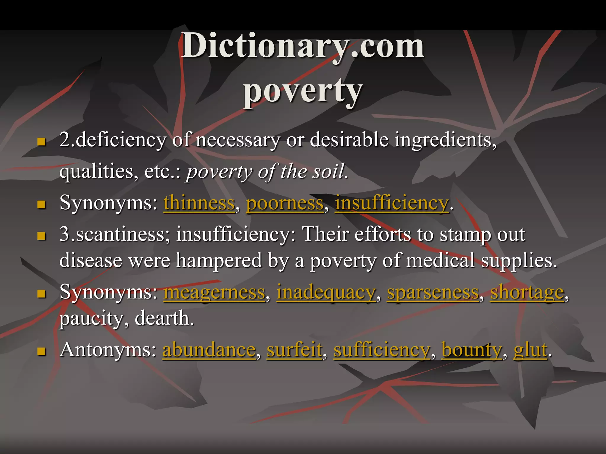 Poverty, the curse, the spirit | PPTX