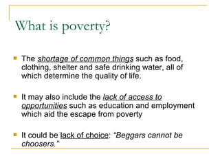 Poverty & Underdevelopment | PPT