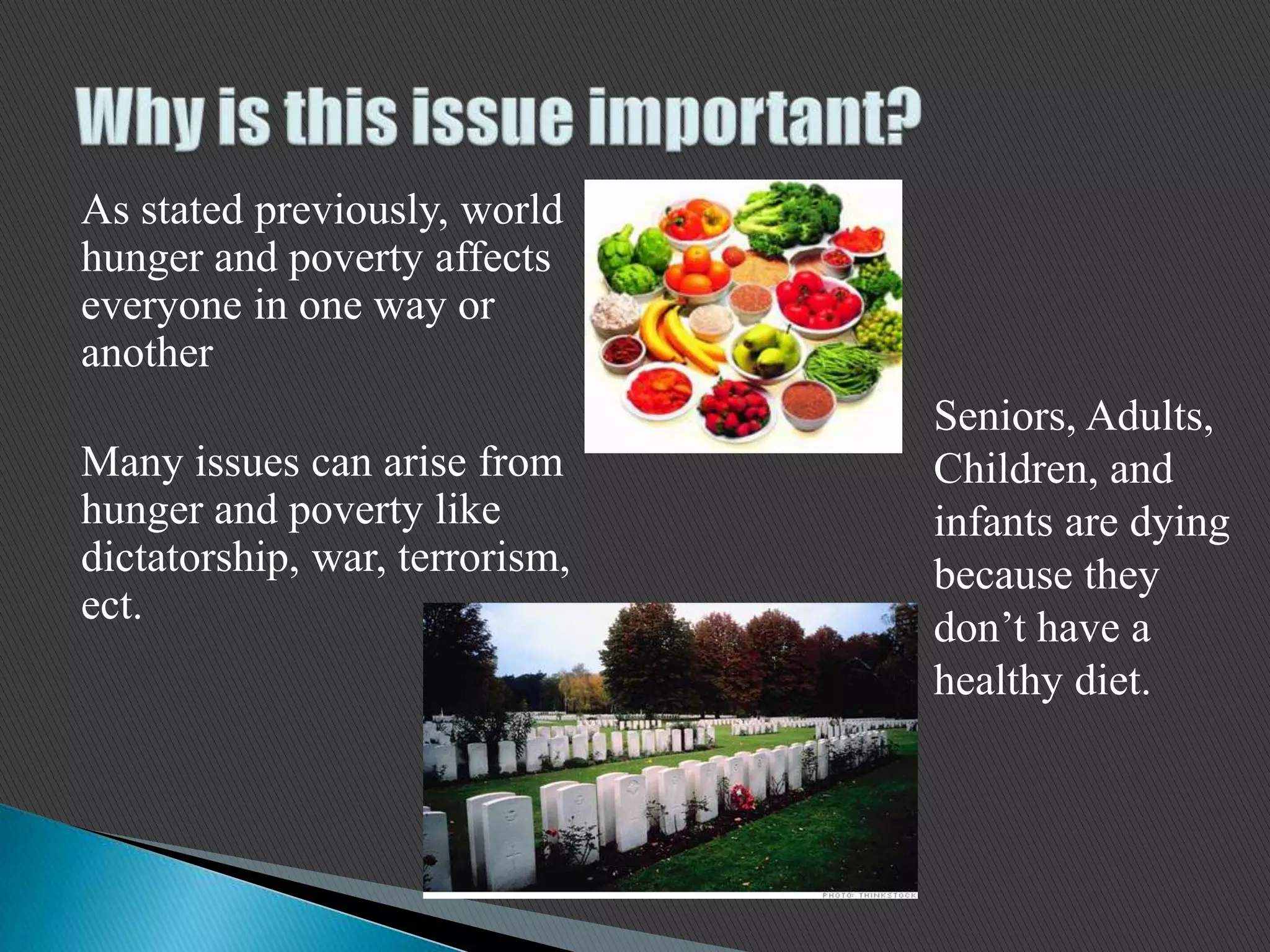 Poverty & world hunger final pp | PPTX | Nutrition | Healthy Living