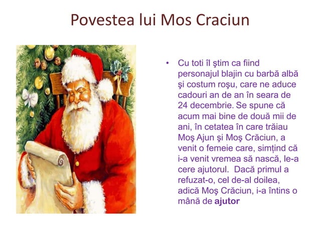 Povestea de iarna craciunul | PPTX