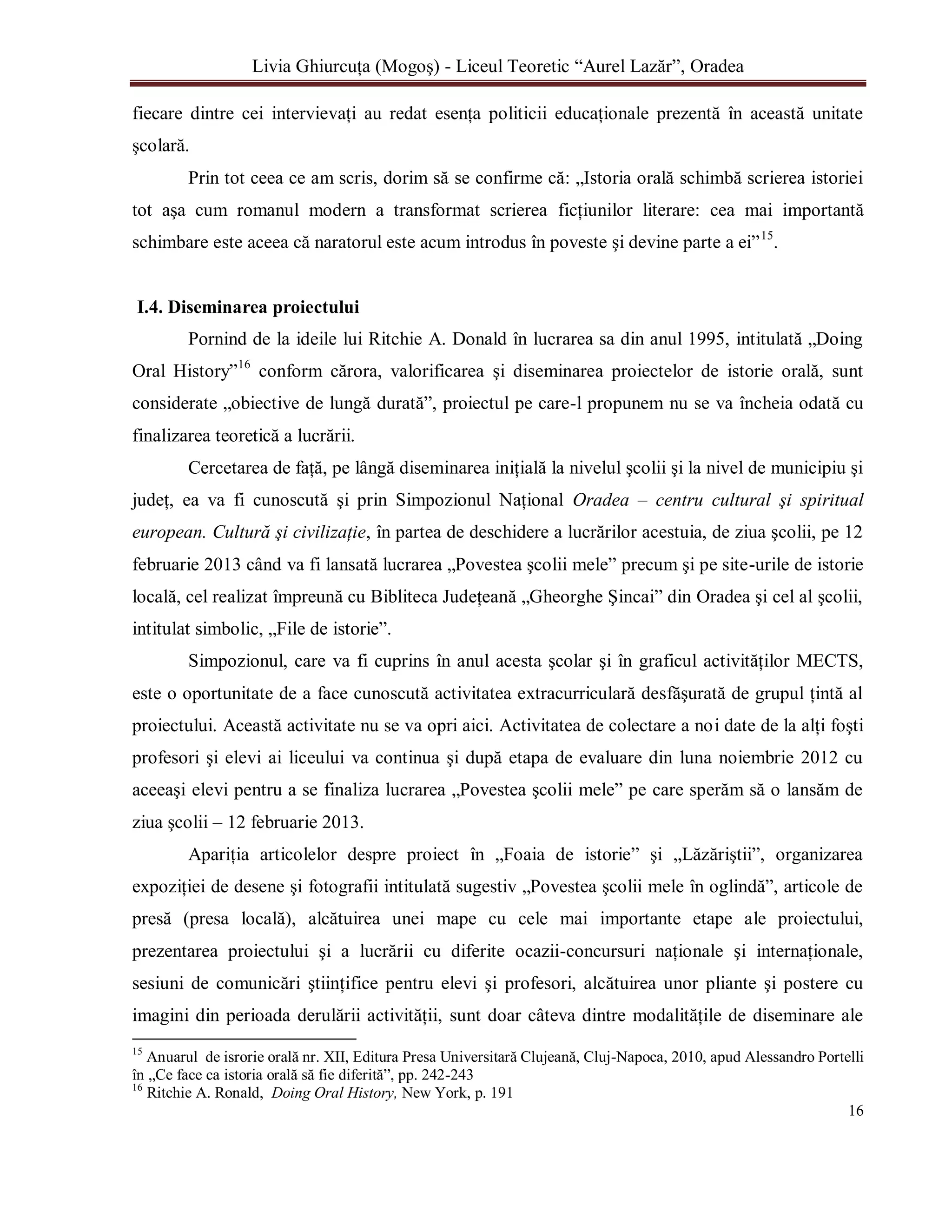 Povestea scolii mele(1) | PDF