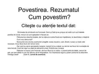 Povestirea | PPT