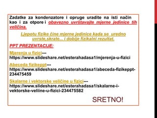 Povezivanje R,C,k | PPTX