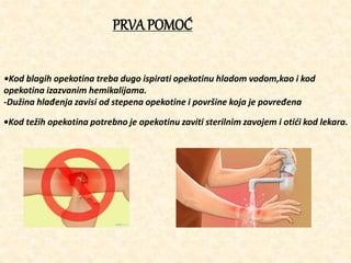 Povrede kože i prva pomoć | PPTX