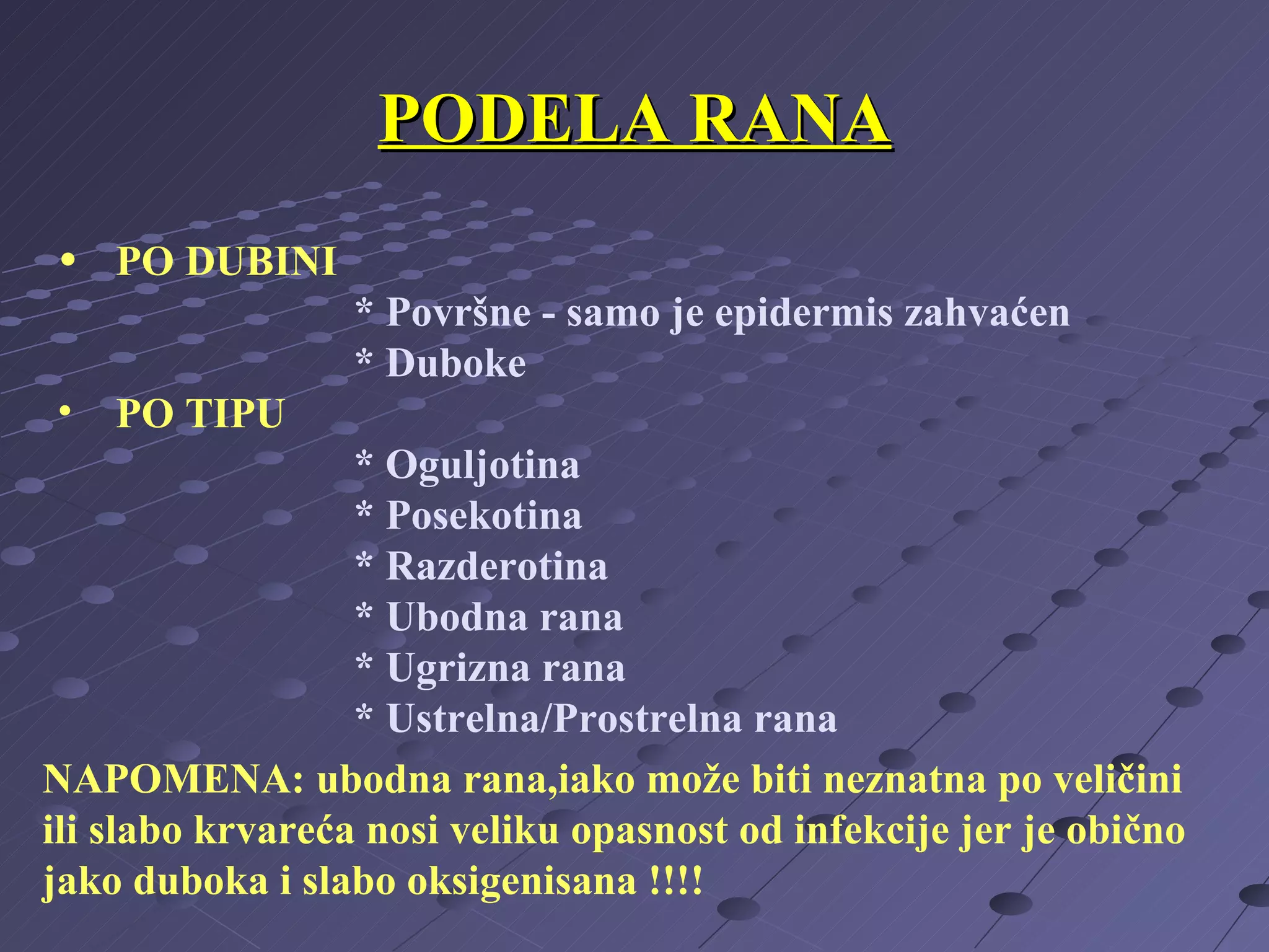 Povrede, previjanje, imobilizacija | PPT