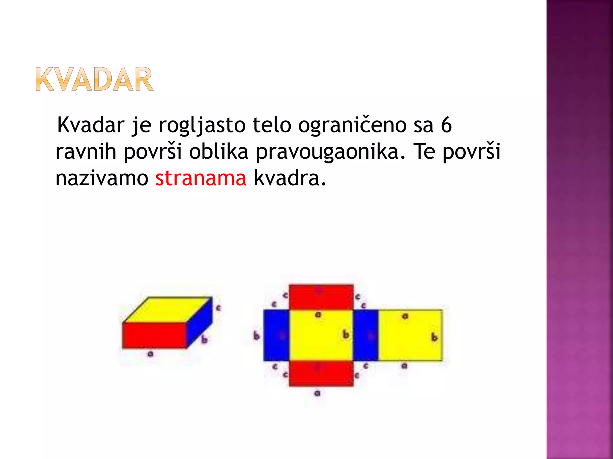 Površina kvadra i kocke | PPTX
