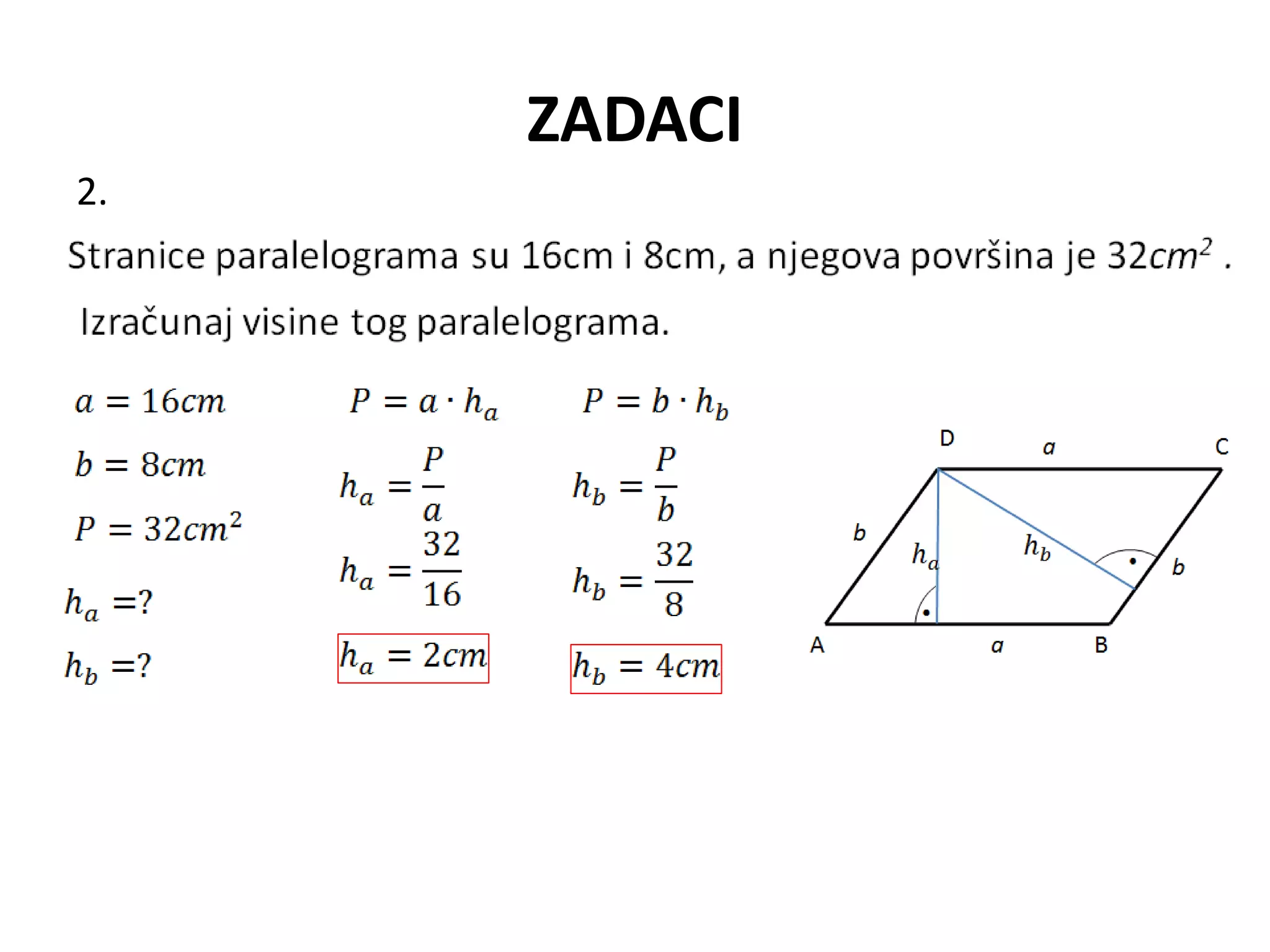 Povrsina paralelograma | PPTX