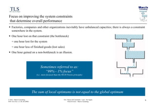 TLS - TOC Lean Six Sigma - English 40 slides 2013 | PDF