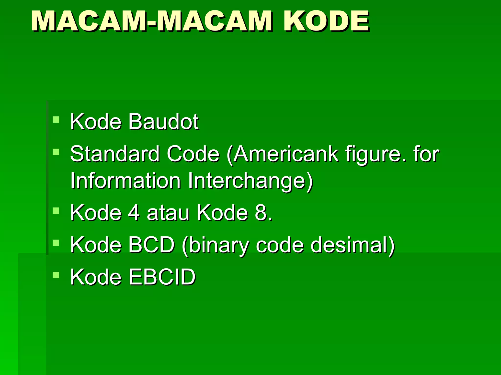Pow Point Sistem Pengkodean Data | PPT