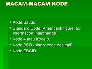 Pow Point Sistem Pengkodean Data | PPT