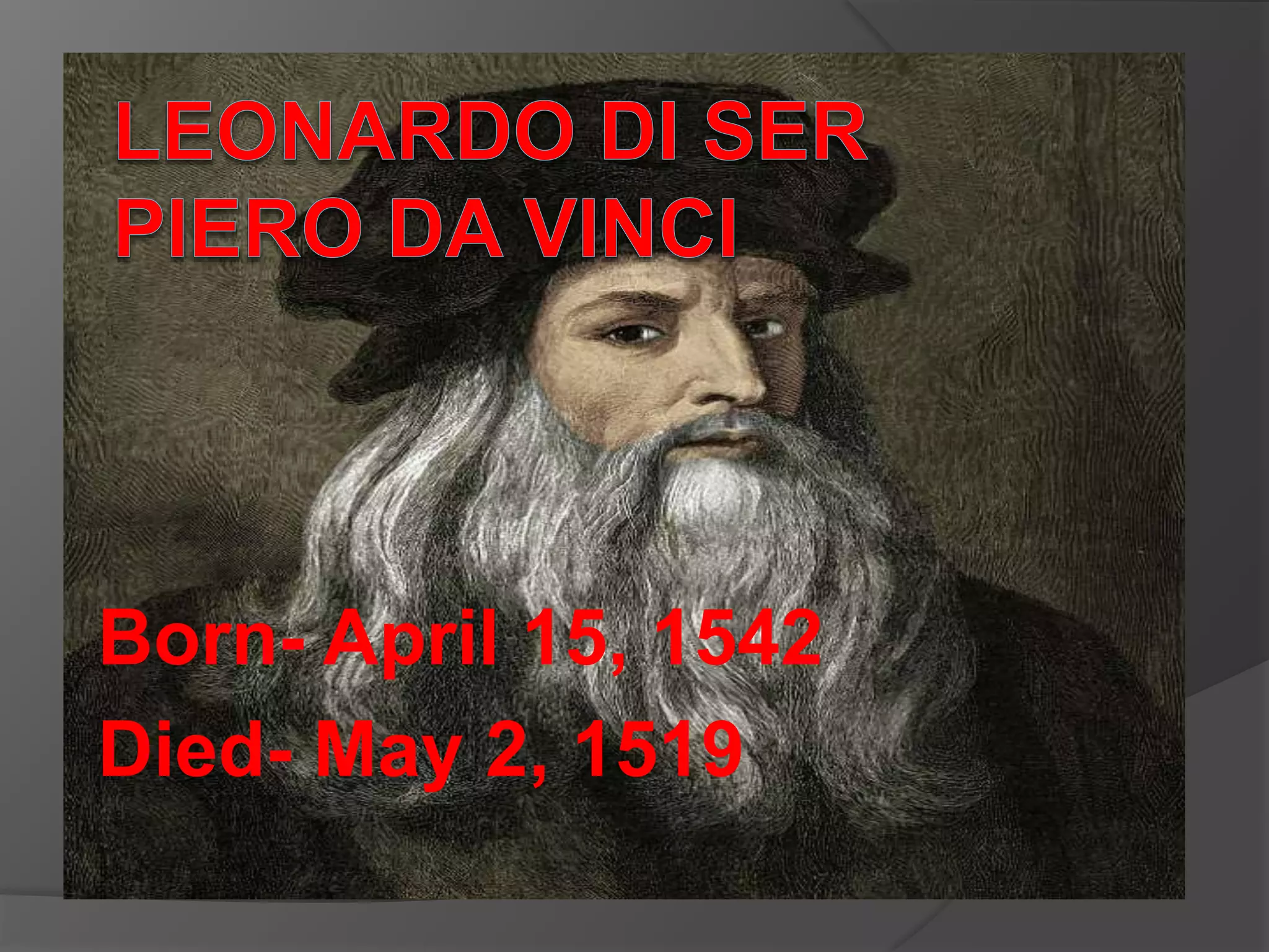 Leonardo da Vinci- Powerpoint Presentation | PPTX