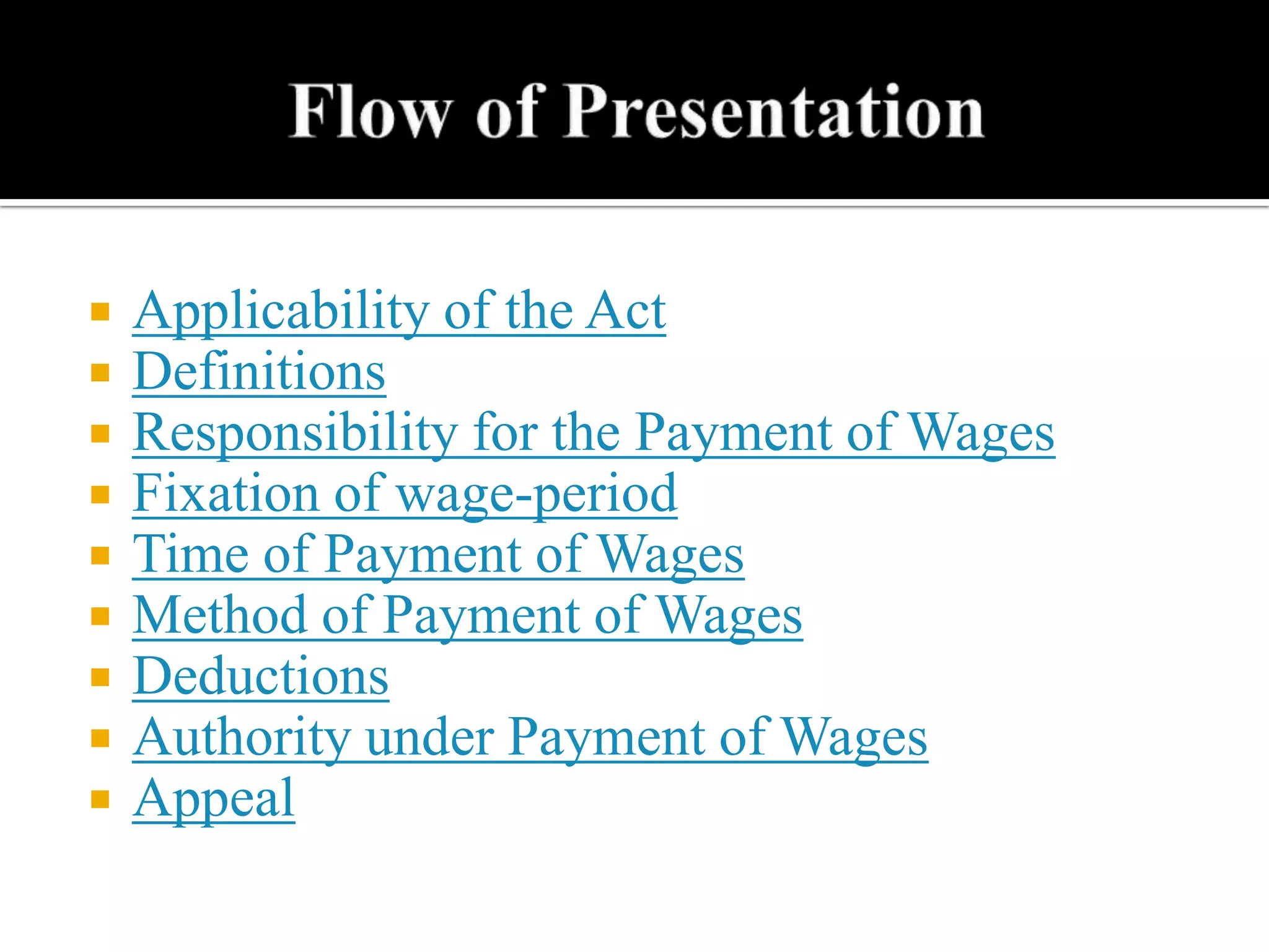 Payment of Wages Act 1936 | PPTX