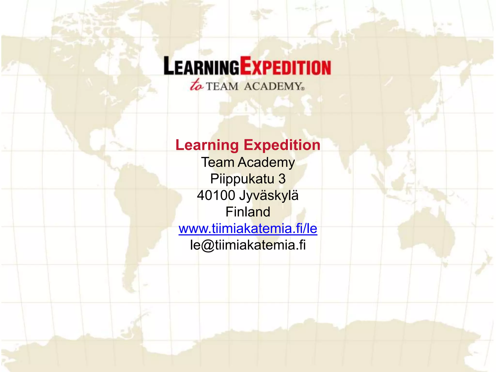 Tiimiakatemia's Learning Expedition in a nutshell | PPTX