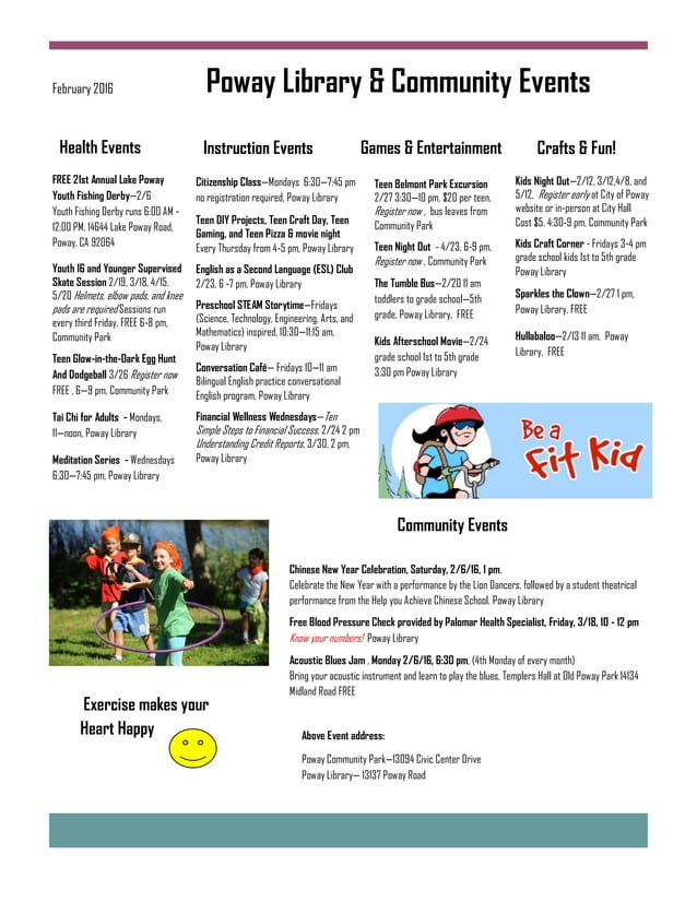 Poway Library and Community Events | PDF
