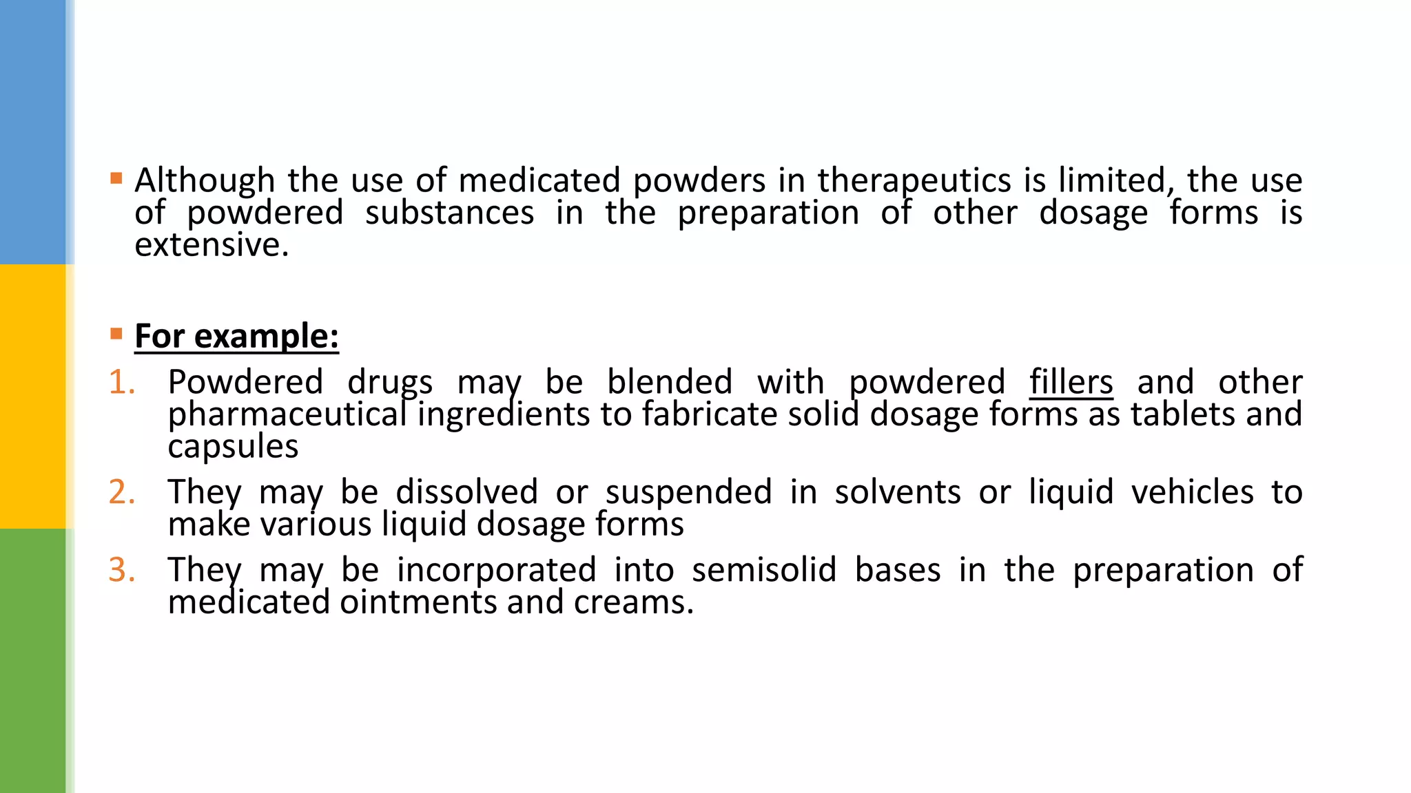 Powder - pharmaceutics | PPTX