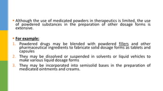 Powder - pharmaceutics | PPTX