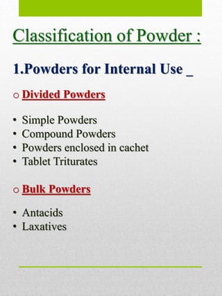 Powder presentation | PDF