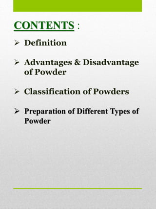 Powder presentation | PDF