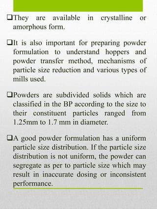 Powder presentation | PDF