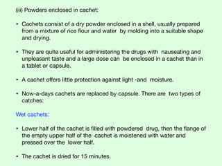 Powder dosage forms | PDF
