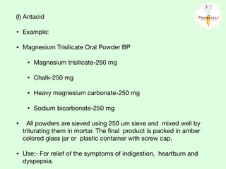 Powder dosage forms | PDF