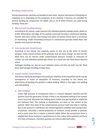 Compaction and compression of powder | PDF | Chemistry | Science
