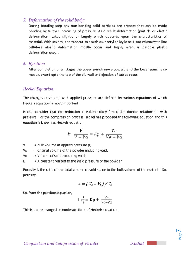Compaction and compression of powder | PDF | Chemistry | Science