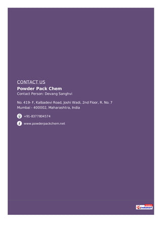 Powder pack-chem | PDF