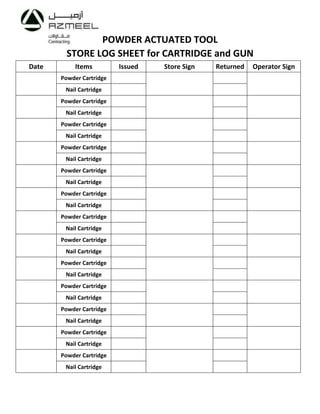 Powder actuated tool | PDF