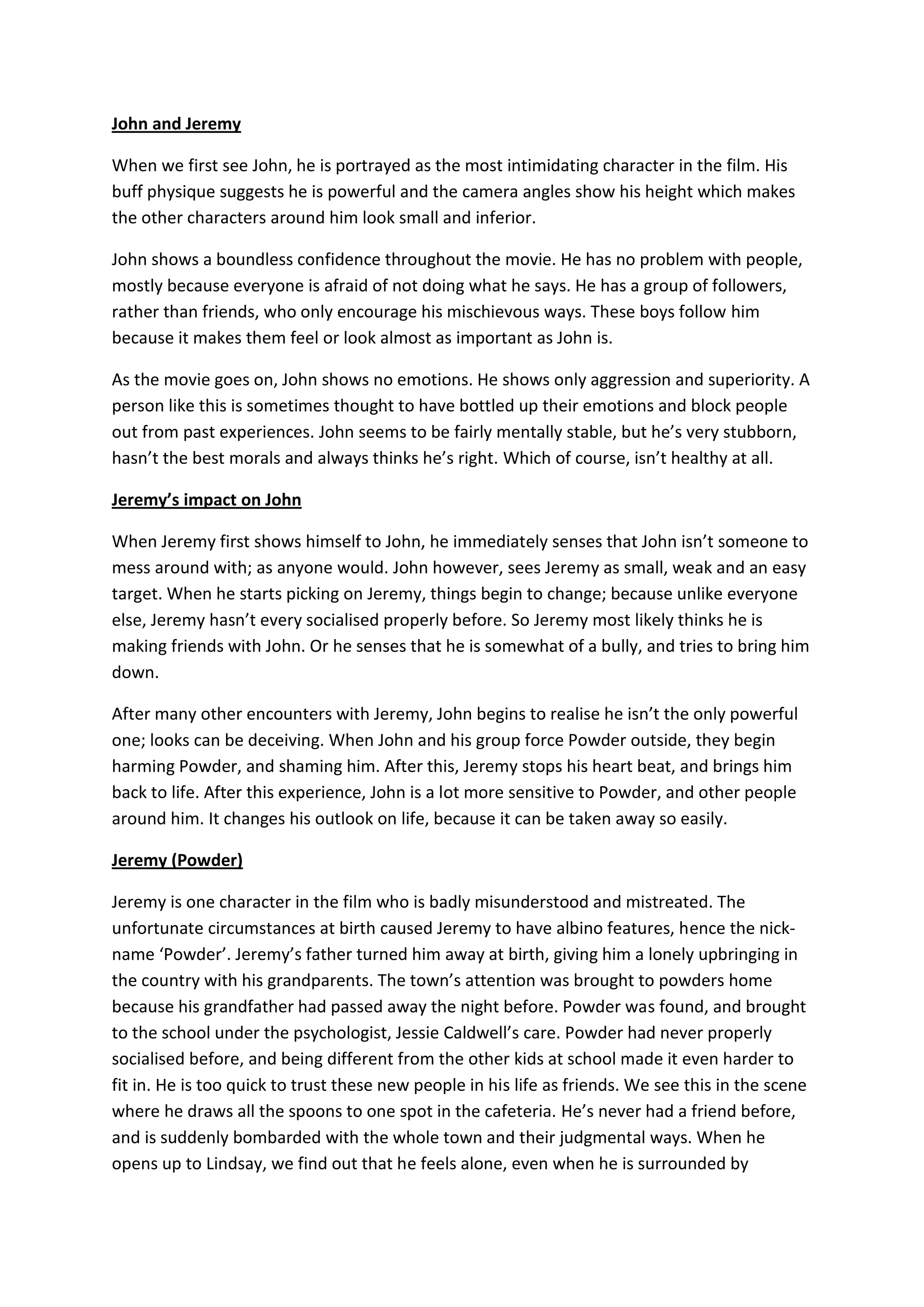 Powder 1995 (film) | DOCX