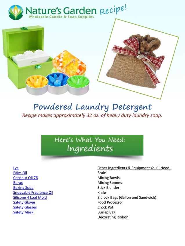 Powdered laundry detergent | PDF