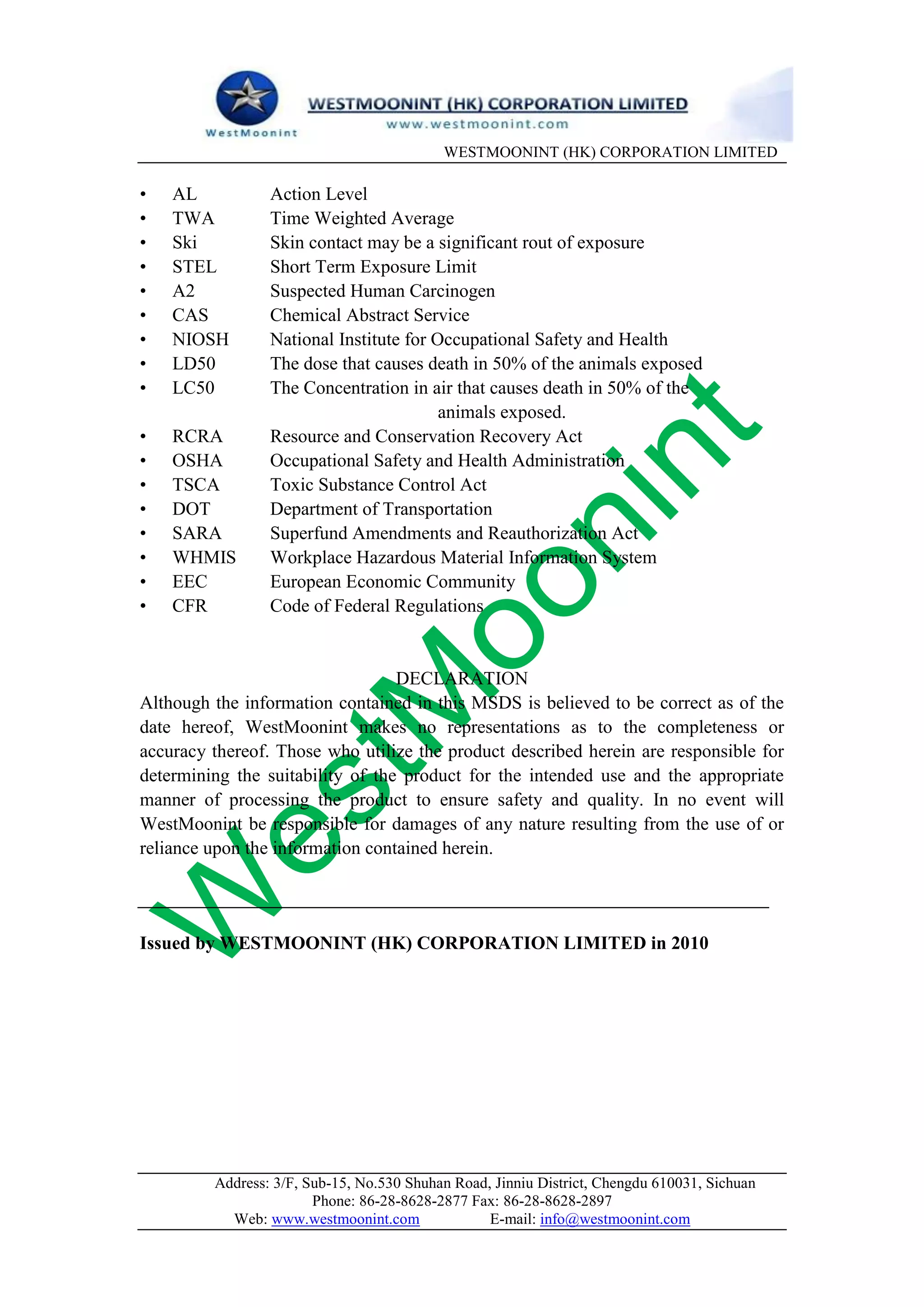 Powdered nbr material safety data sheet | PDF