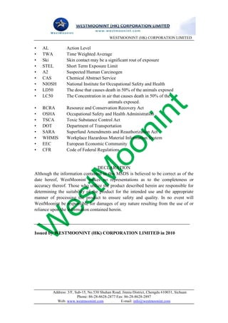 Powdered nbr material safety data sheet | PDF