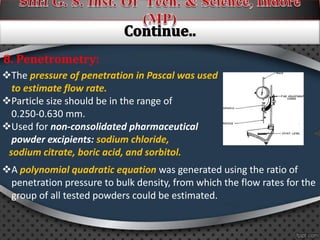 Powder flow testing and control | PPTX