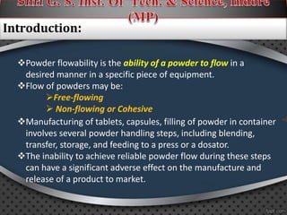 Powder flow testing and control | PPTX