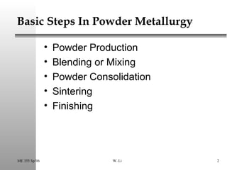 Powder Metallurgy | PPT