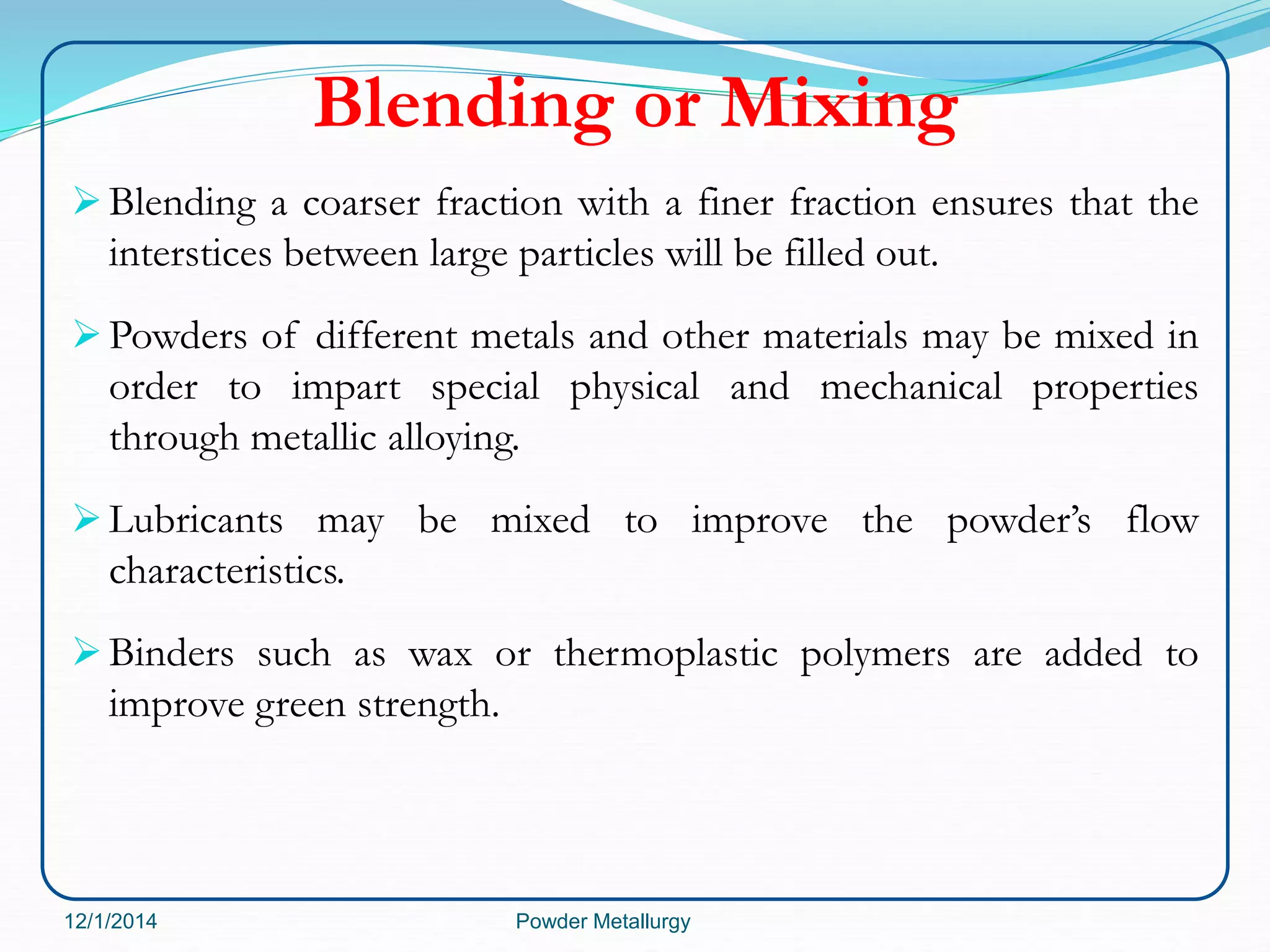 Powder metallurgy | PPT