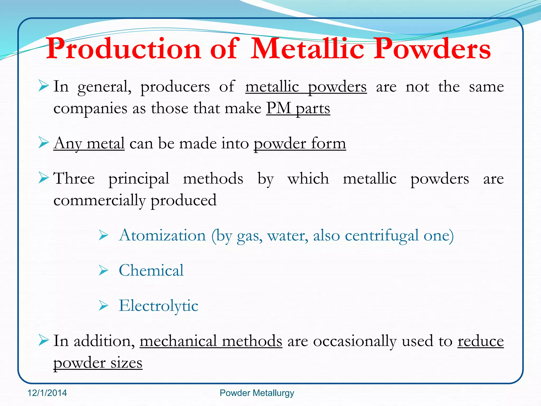 Powder metallurgy | PPT