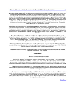 Powder metallurgy | DOCX